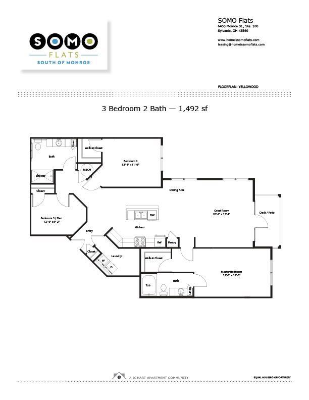 Yellowood 3 Bedroom Apartments in Sylvania | SOMO Flats